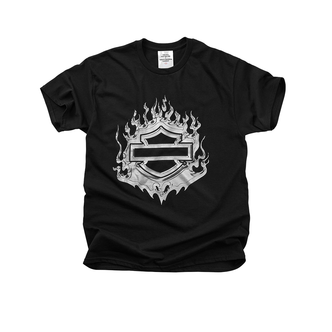 POST MALONE x H-D FLAMING BAR & SHIELD BLACK TEE - Official Post Malone ...
